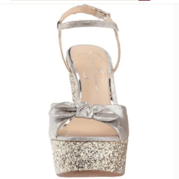Jessica Simpson | Shoes | Jessica Simpson Amella Gold Wedge Sandal Nib ...